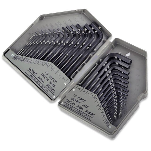 Hex Key Wrench Set SAE & Metric 30pc | All From 1 Supply